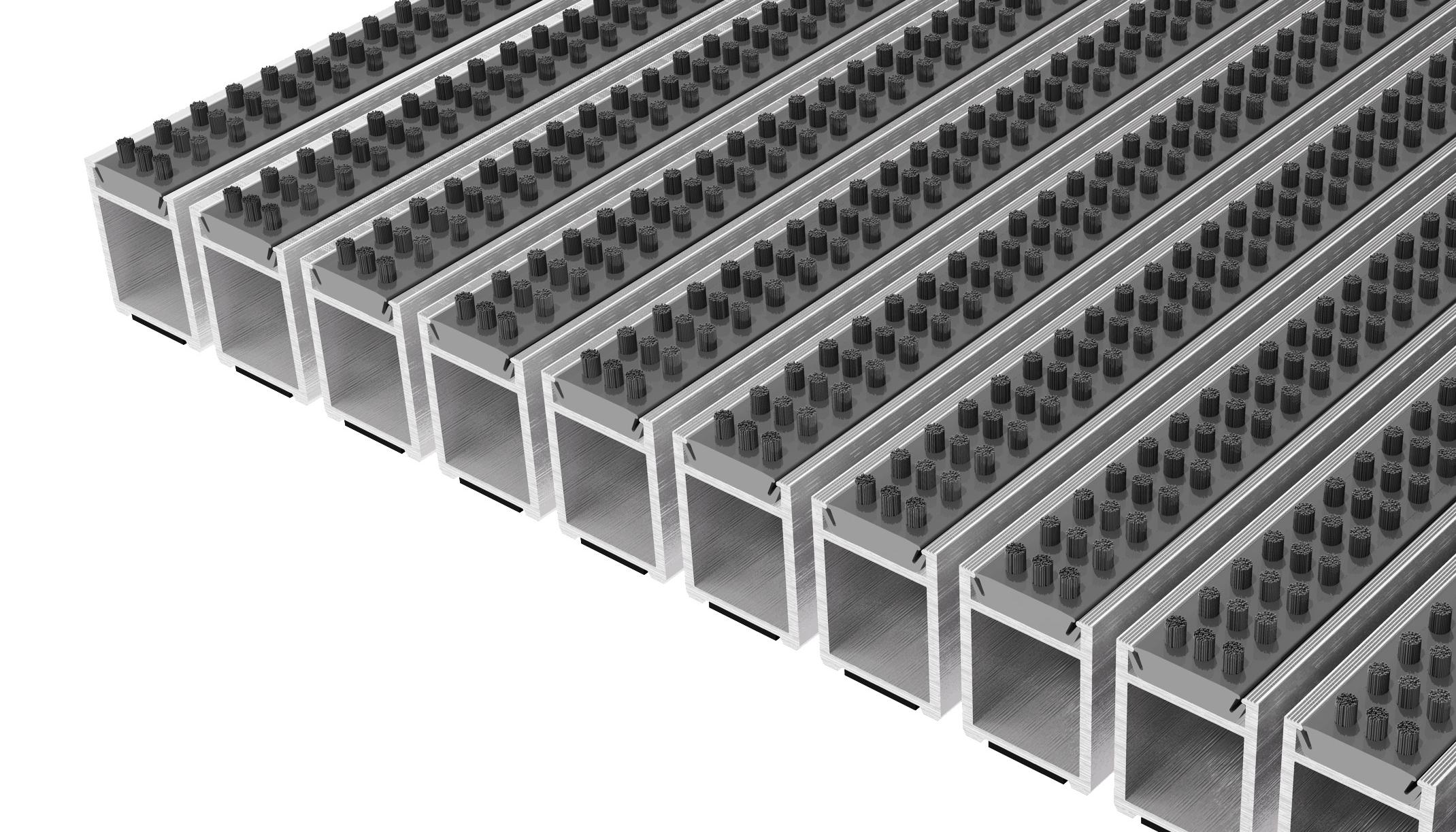 Top Clean High Aluminum Entrance Matting - 42mm with Cassette Brush ...