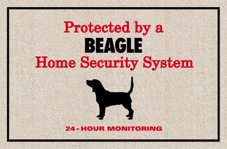 FUNNY 'HOME SECURITY - BEAGLE' DOORMATS - 100% OLEFIN – Canada Mats